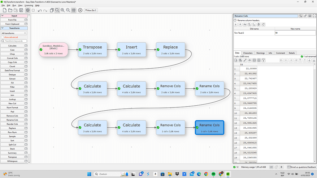 Data transformation for python input - Share - Easy Data Transform